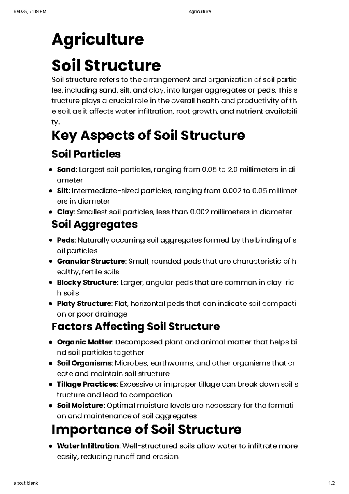 Agriculture 7:09 PM: Understanding Soil Structure and Its Importance ...