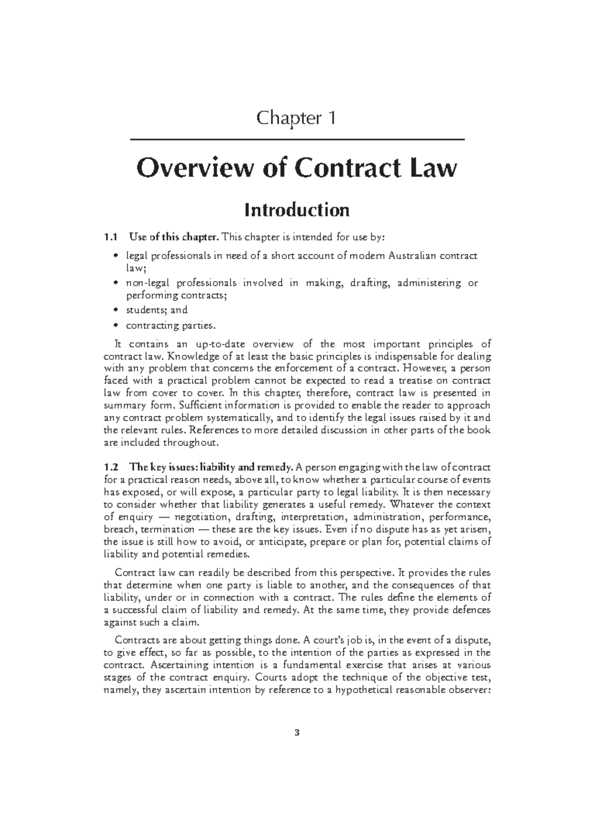 Chapter 1 Overview of Contract Law - Chapter 1 Overview of Contract Law ...