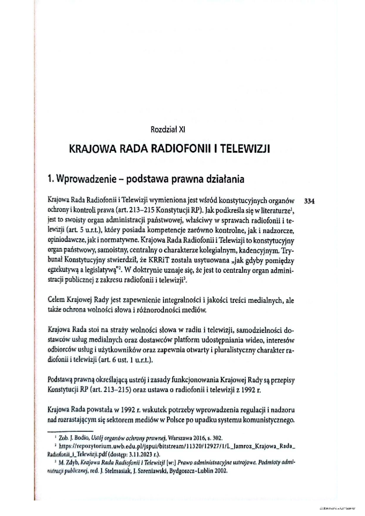 Rozdział XI: Krajowa Rada Radiofonii i Telewizji - Analiza i Funkcje ...