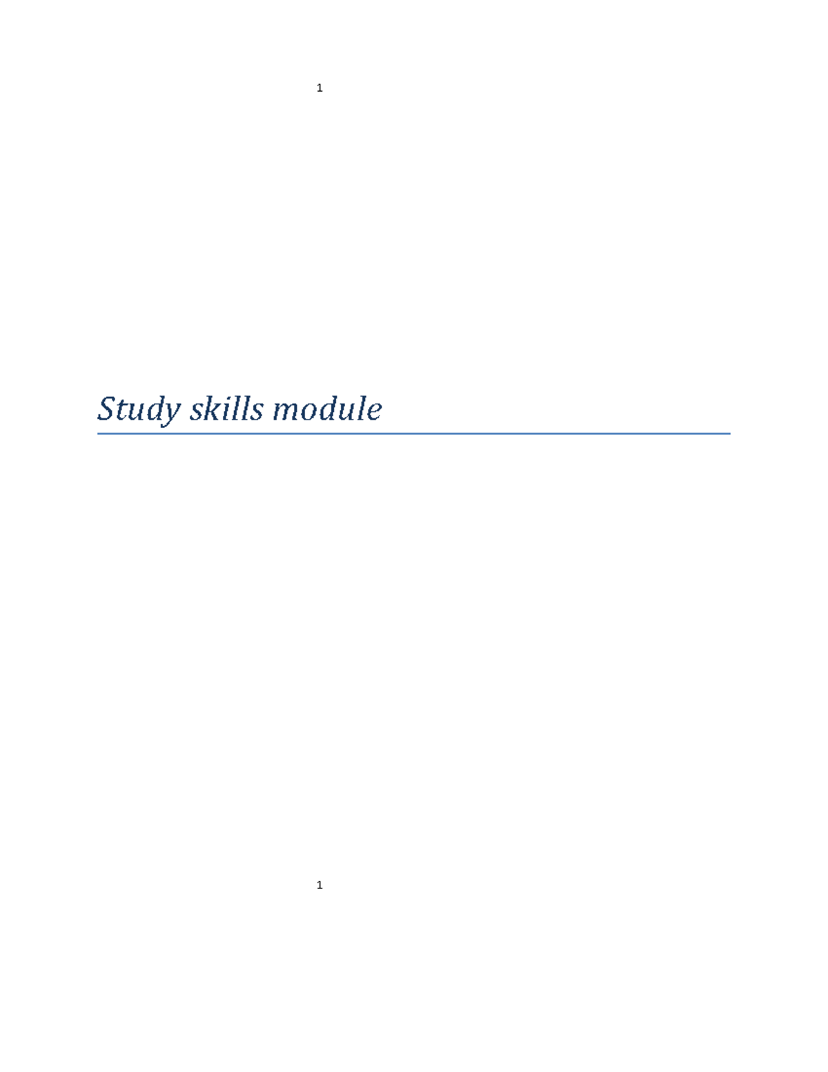 Study Skills Module: Analysis and Action Plan Assignment - Studocu