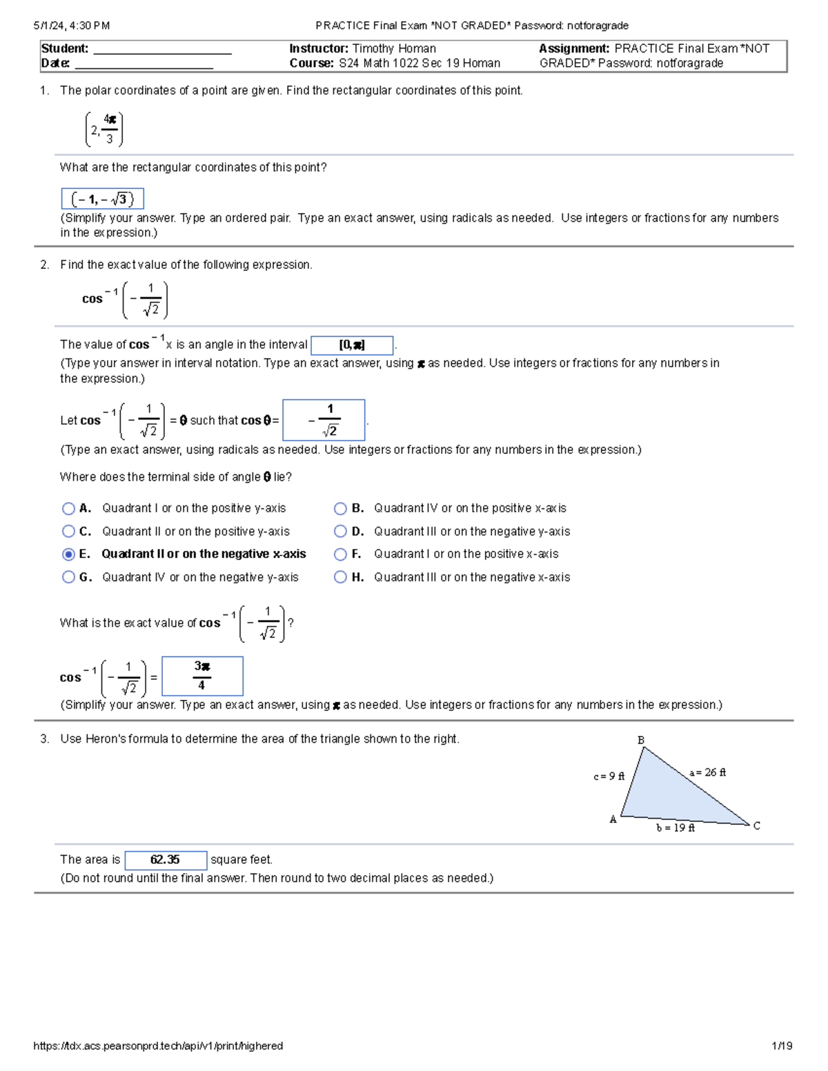 S24 Math 1022 Sec 19 Homan Practice Final Exam Guide - Studocu