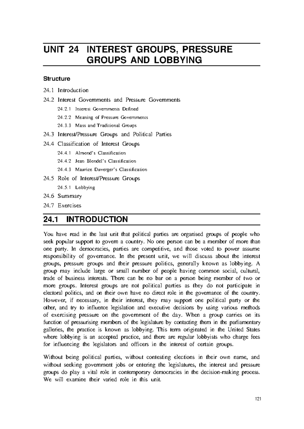 For reference-Interest group in political science - UNIT 24 INTEREST ...