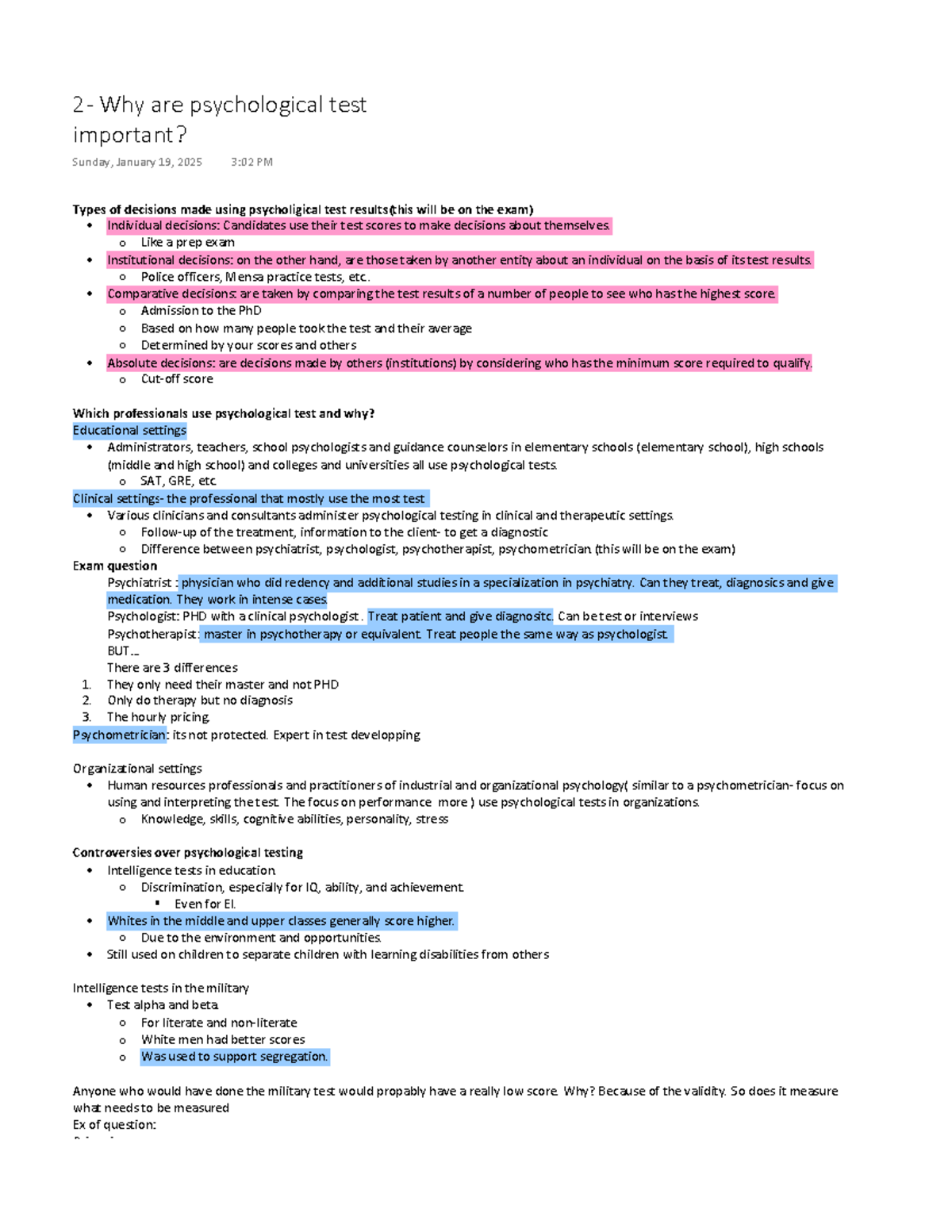 Psychological Tests: Importance and Applications in Decision-Making ...