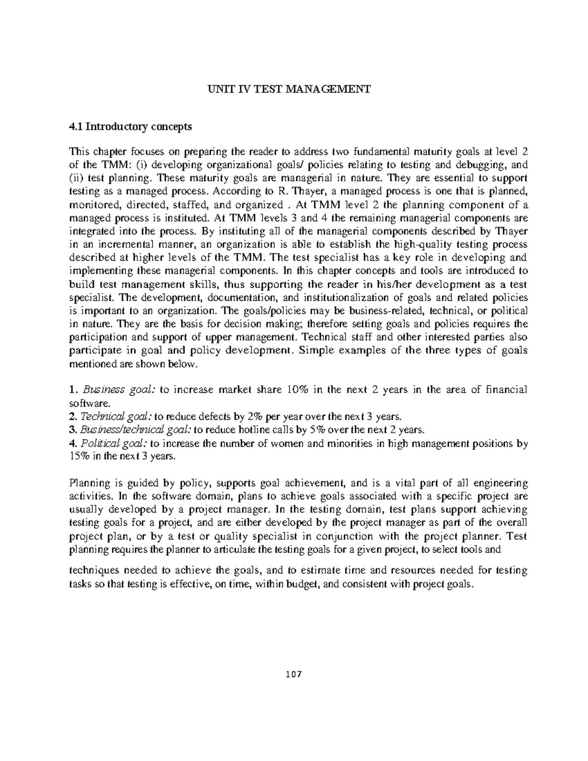 ST(U4) - Software Testing Lecture Notes - UNIT IV TEST MANAGEMENT 4 ...