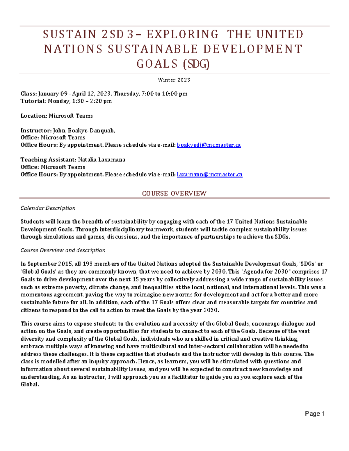 Exploring the UN Sustainable Development Goals (SDG) - SU STAIN 2 SD 3 ...
