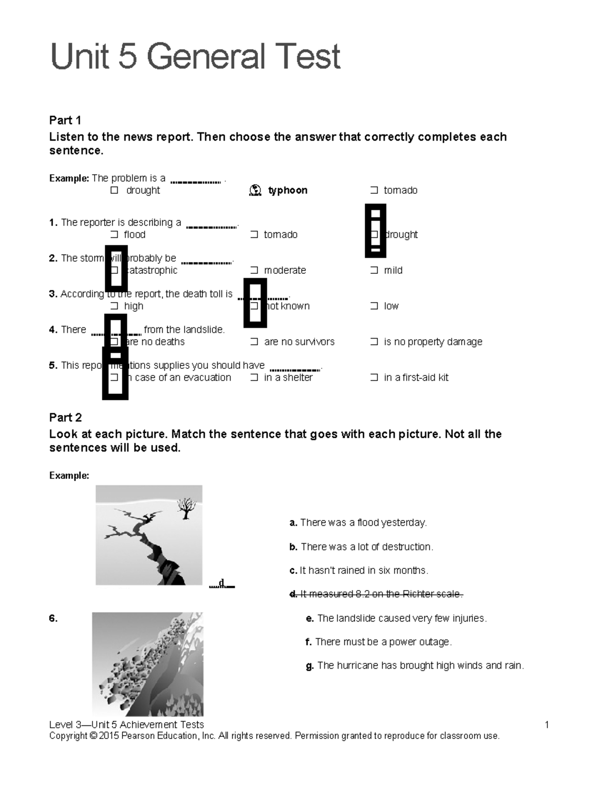 UNIT 5 - đáp án - Unit 5 General Test Part 1 Listen to the news report ...