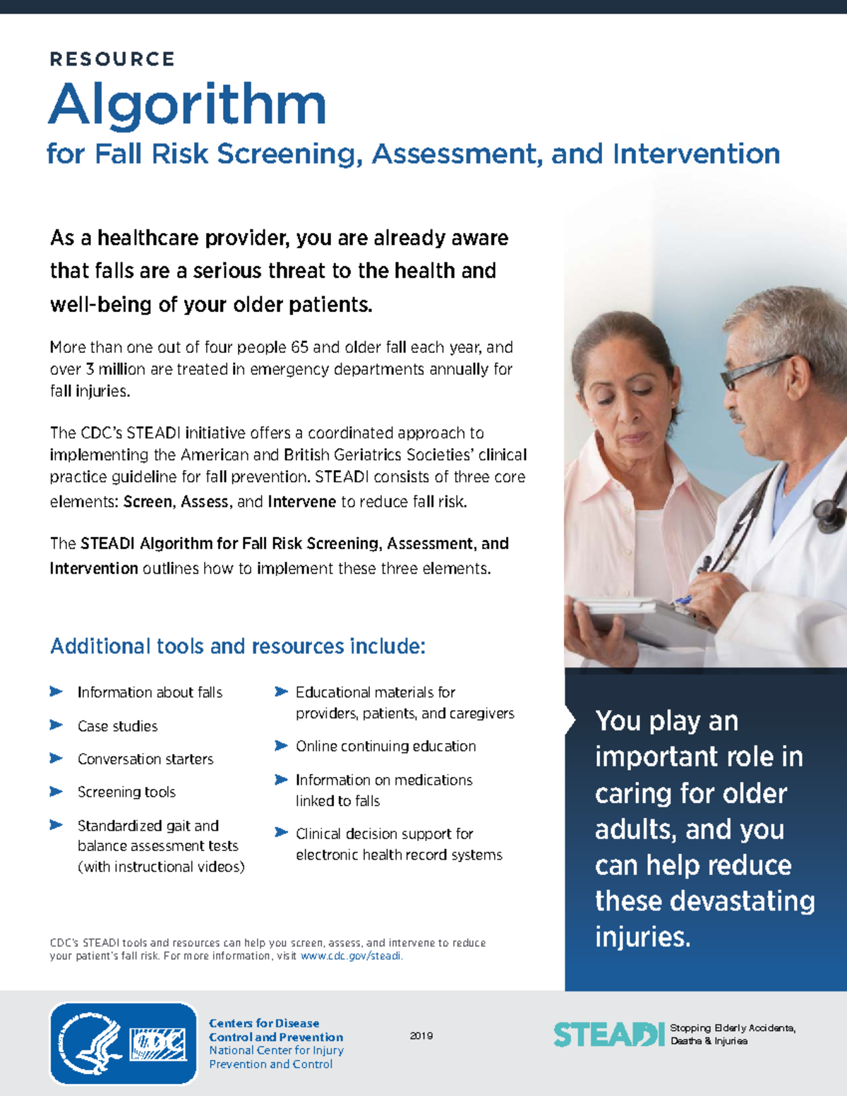 STEADI Algorithm for Fall Risk Screening & Intervention - Studocu