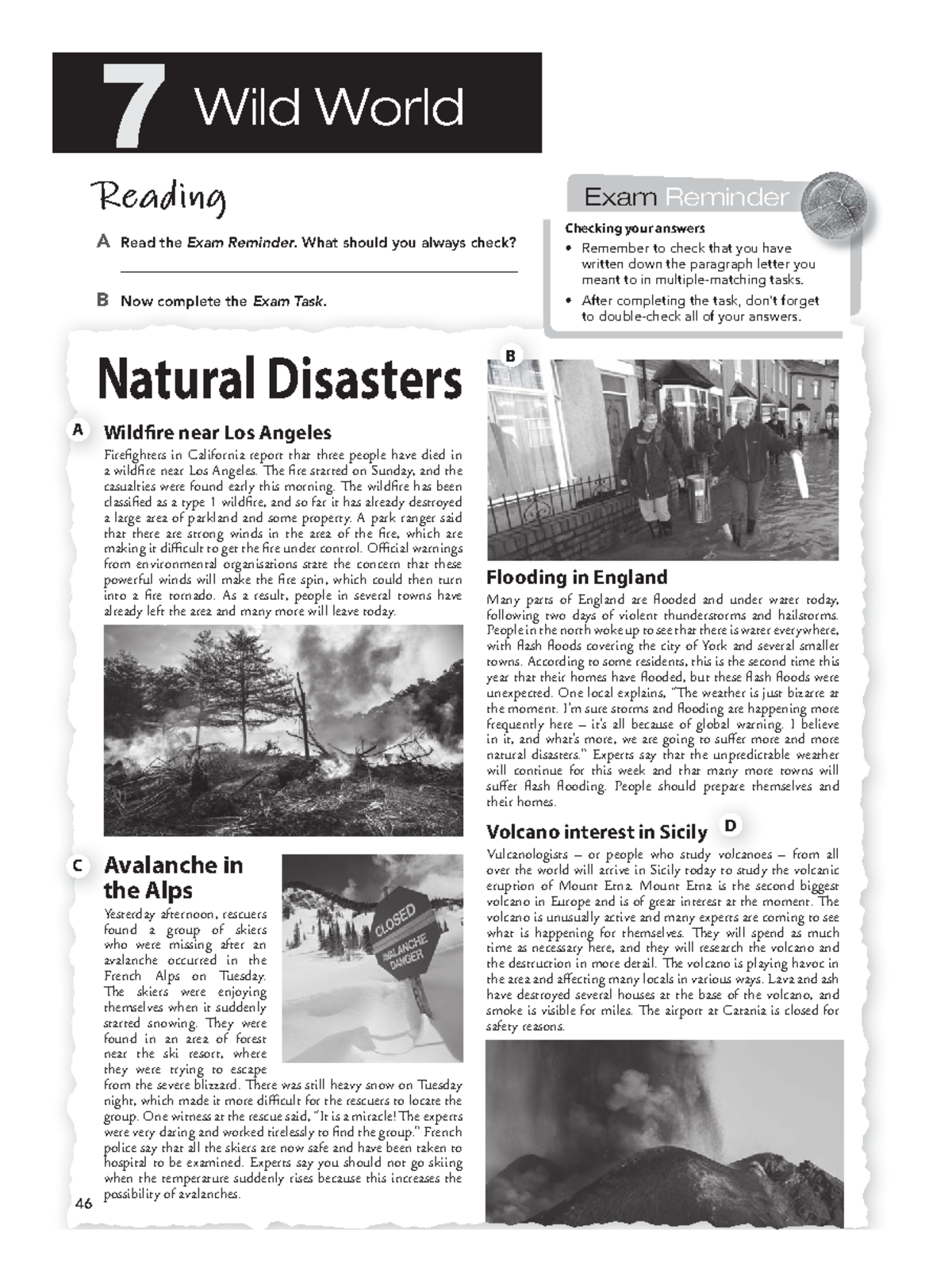 Close-Up B1+ WB Unit 7: Natural Disasters Exam Review - Studocu