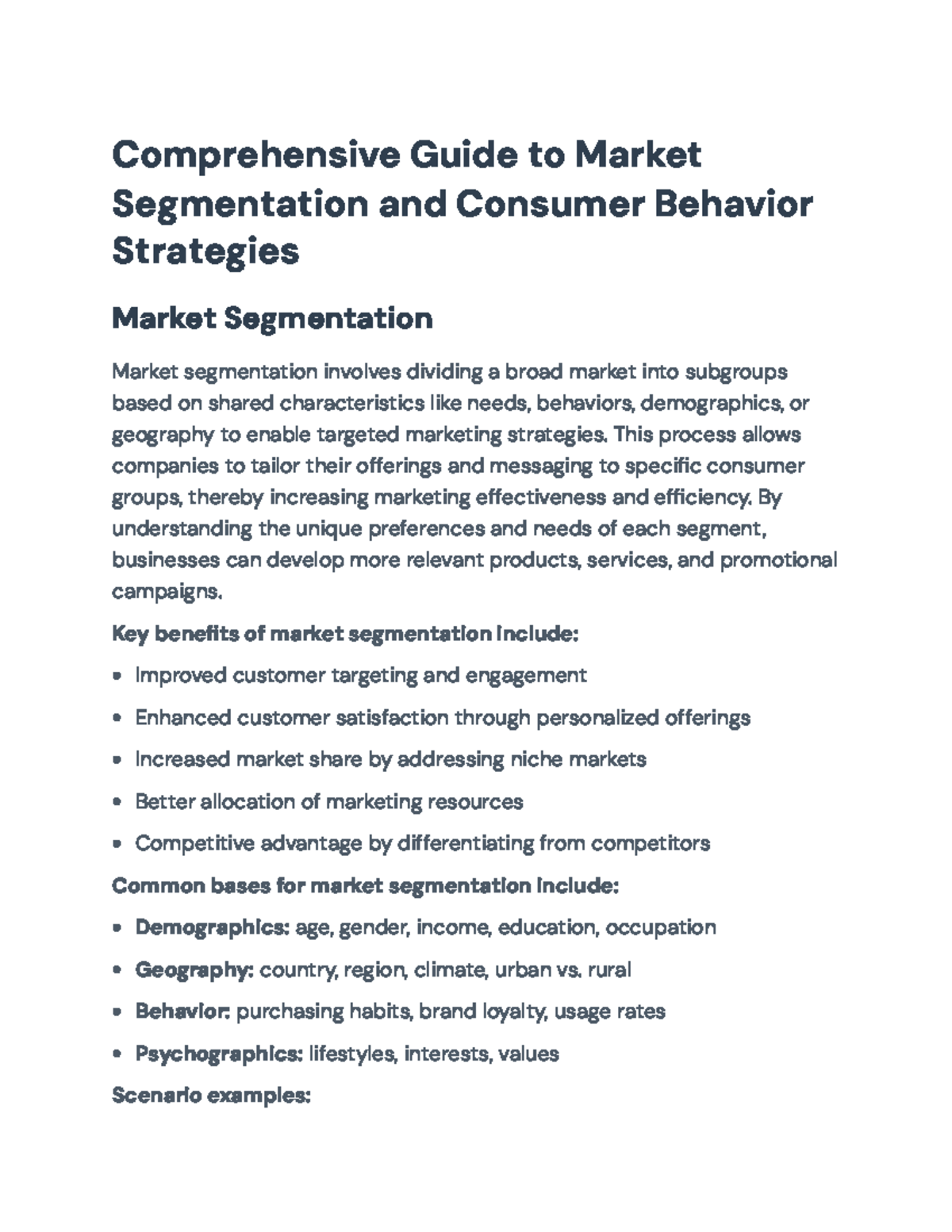 Comprehensive Guide to Market Segmentation & Consumer Behavior ...