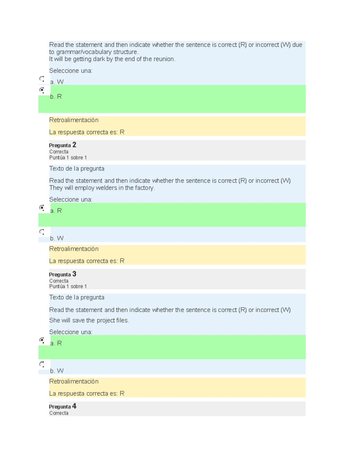 Assignment 1 Questionnaire U1 V2 - Página Principal (home) Mis cursos Licenciatura Modular A ...