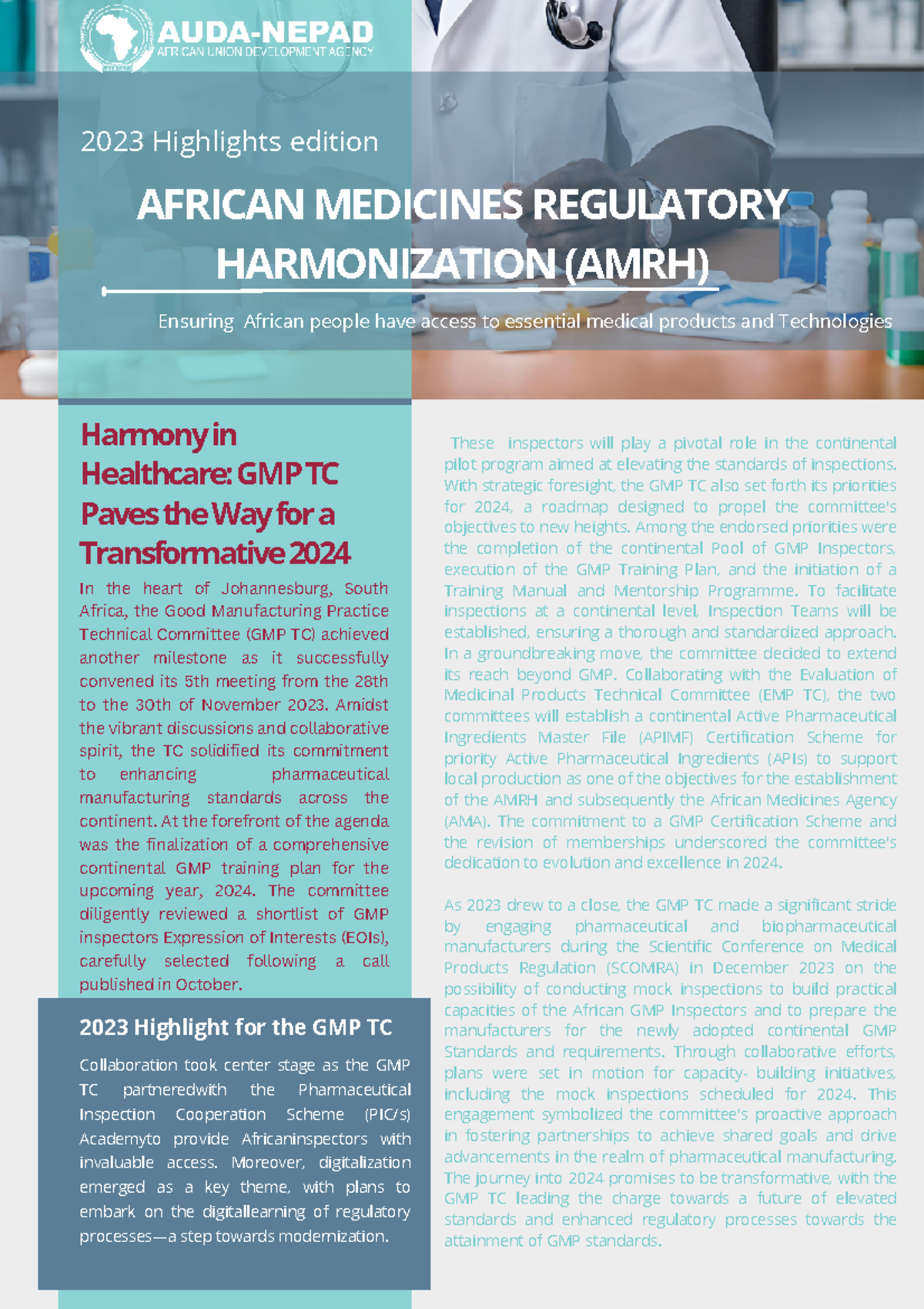 African Medicines Regulatory Harmonization (AMRH) 2023 Highlights ...