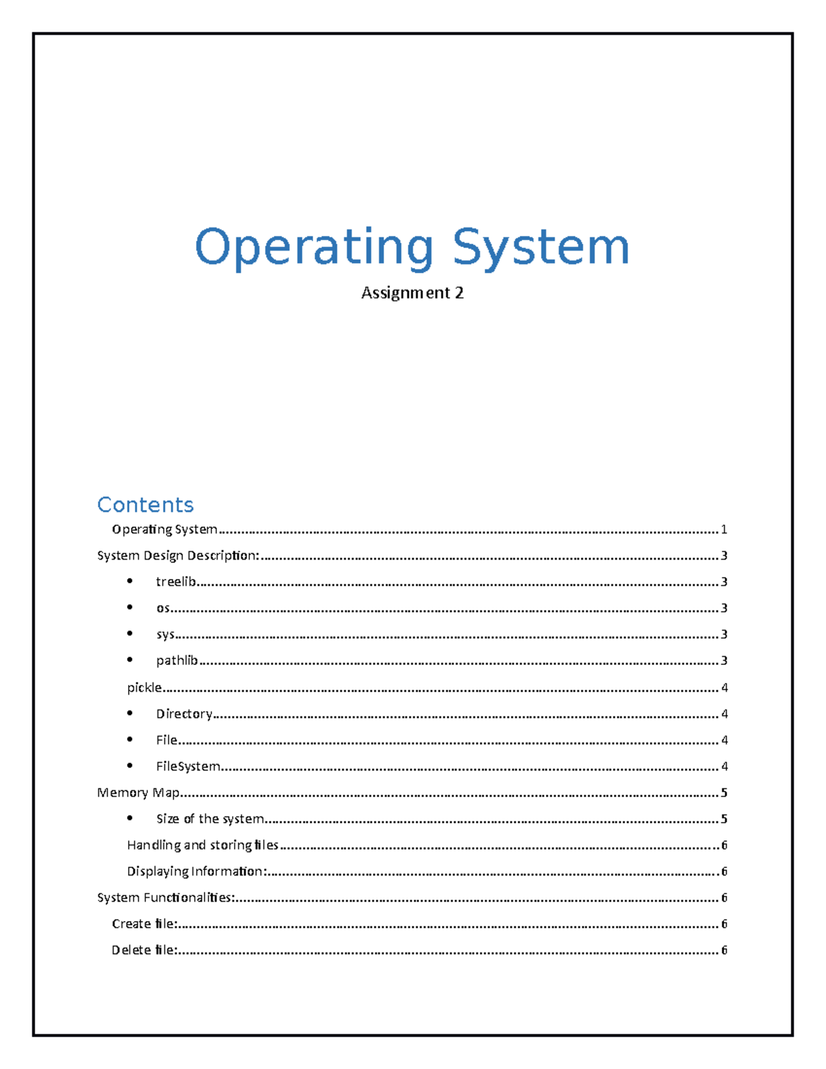 Assignment 2 - Very helpful - Operating System - Assignment Operating ...