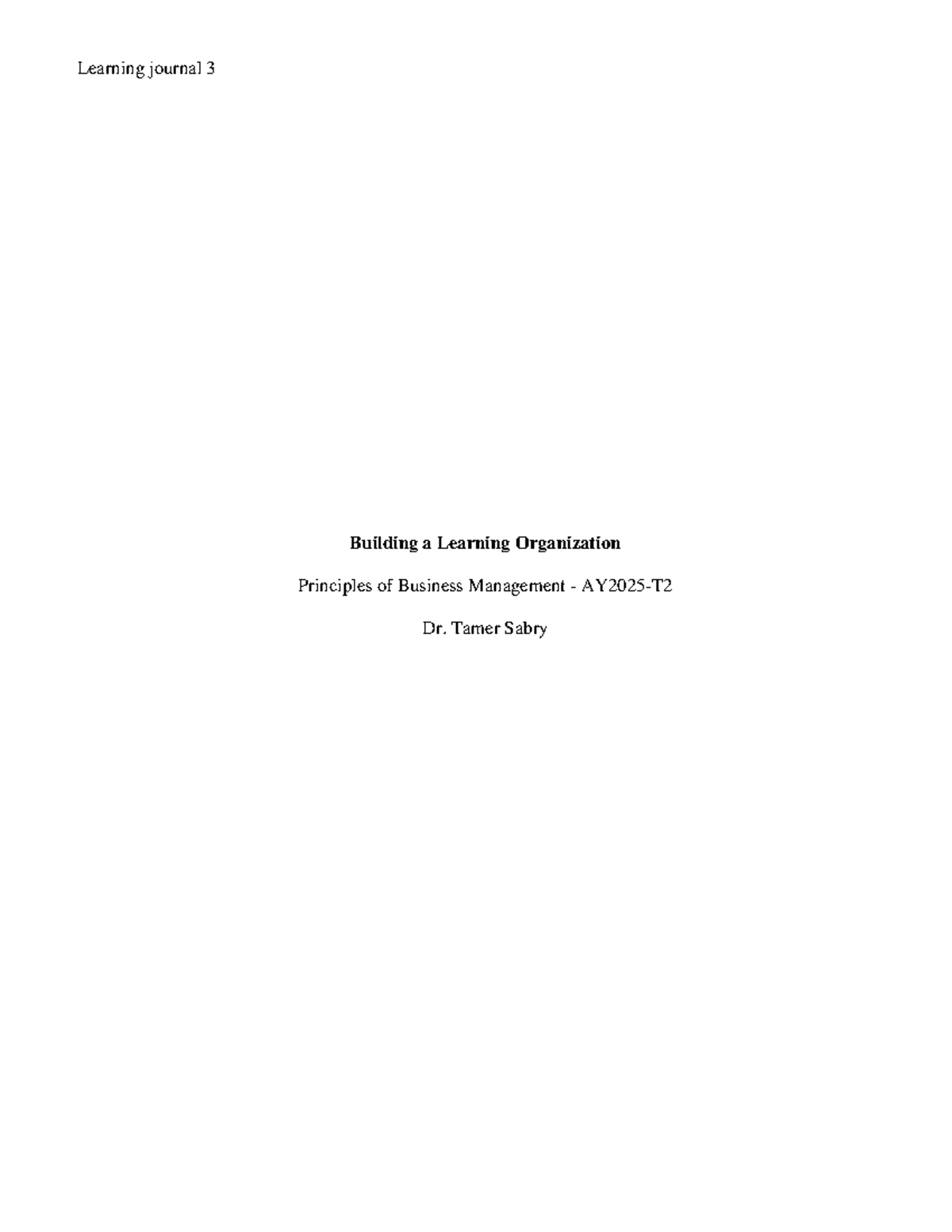 Building a Learning Organization: Key Principles - POBM AY2025-T - Studocu