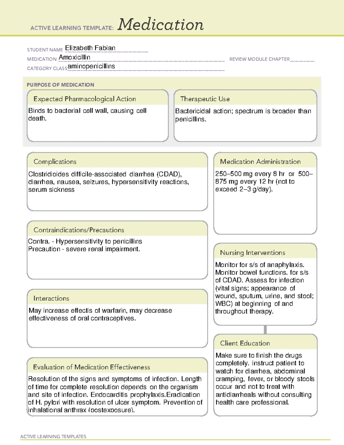 Drug card ketorolac (Toradol) - ACTIVE LEARNING TEMPLATES Medication ...