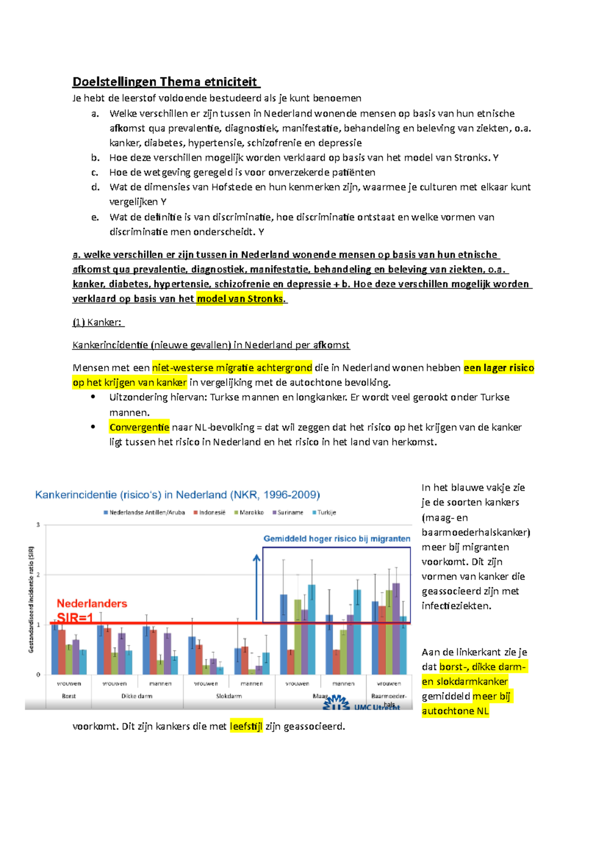 Doelstellingen Thema etniciteit - Welke verschillen er zijn tussen in ...