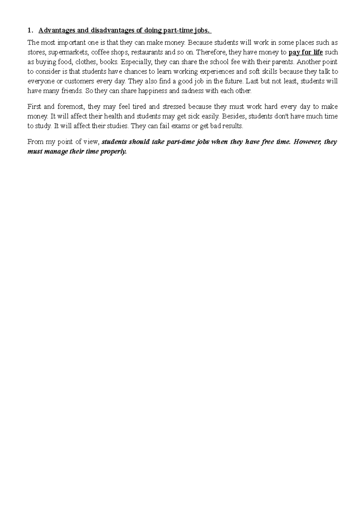 Advantages and Disadvantages of Part-Time Jobs: Insights and Impacts ...