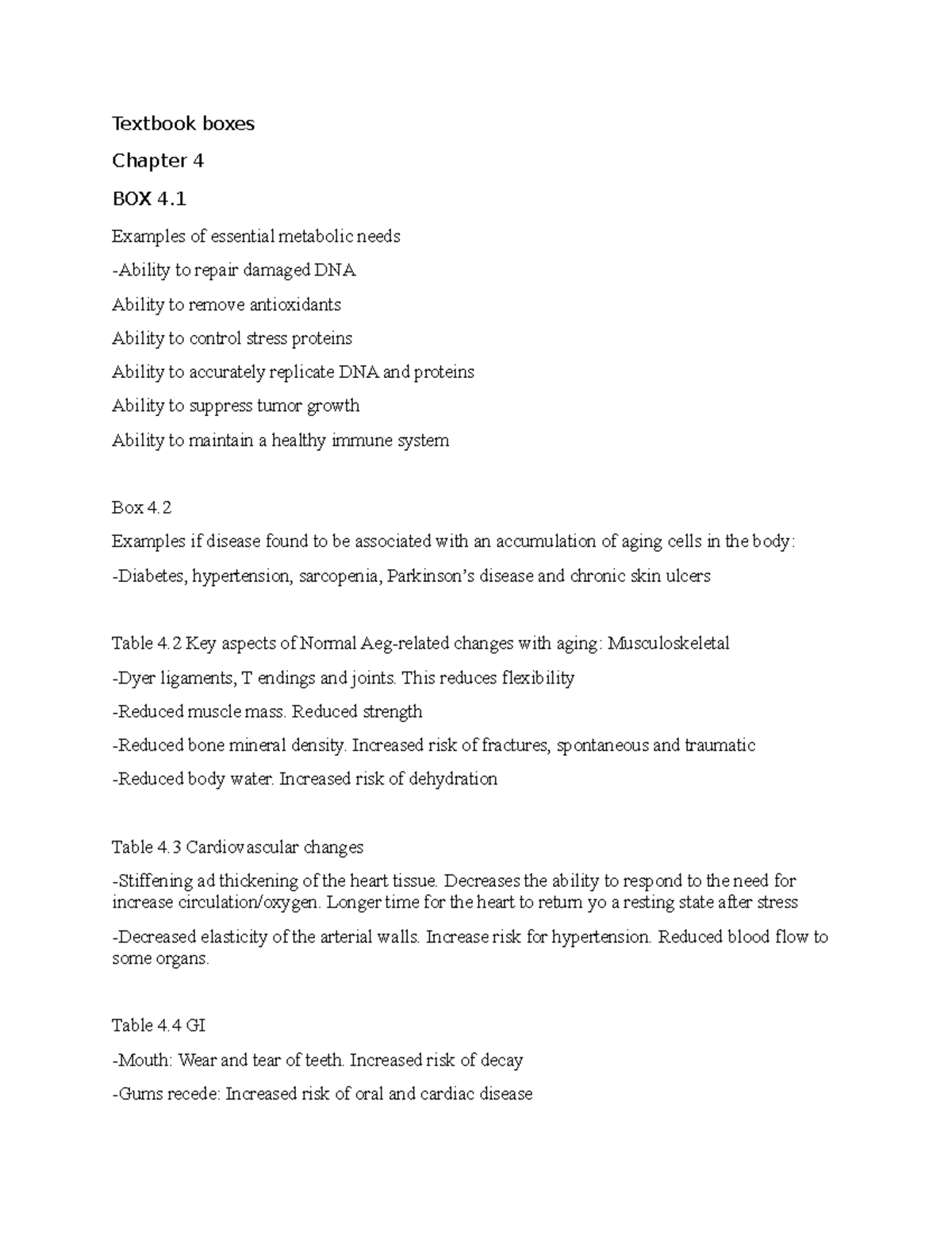 Exam 2 boxes from textbook - Textbook boxes Chapter 4 BOX 4. Examples ...