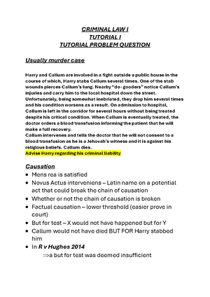 Criminal law 2: homicide and manslaughter overview and case analysis ...