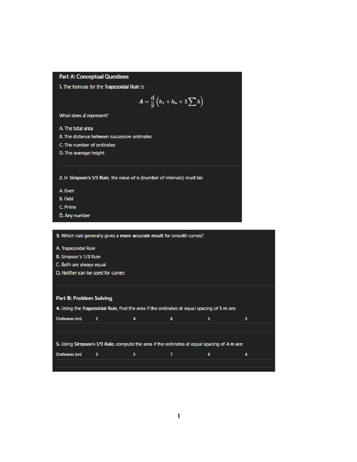 Q6: Trapezoidal Rule Conceptual & Problem Solving Questions - Studocu