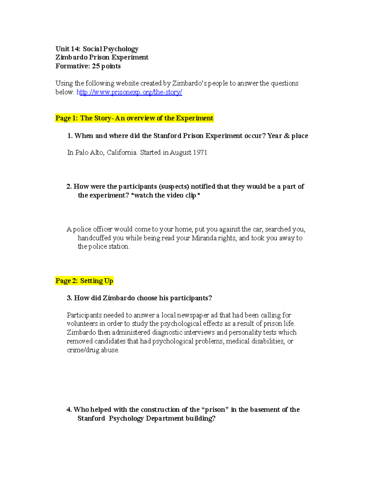 Social Psychology Case Study: The Stanford Prison Experiment Analysis ...