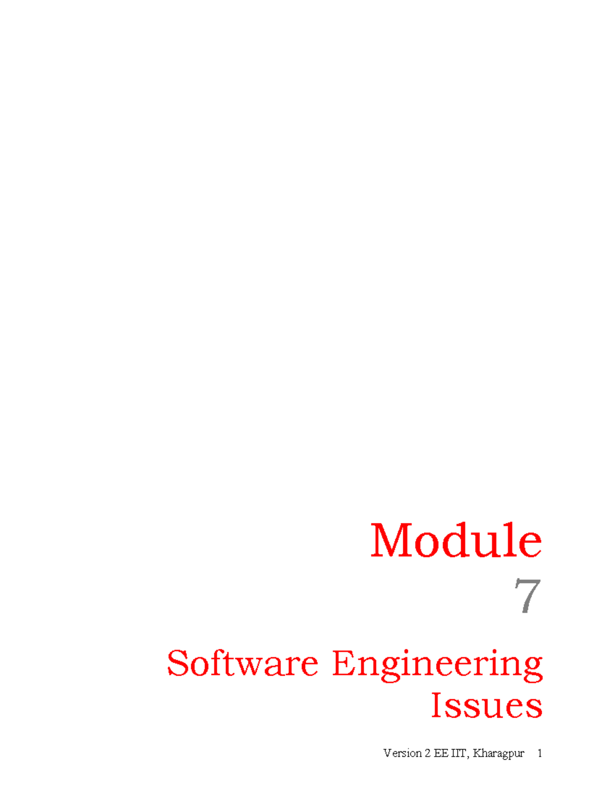 Software Engineering (CS101) - Requirements Analysis & Specification ...