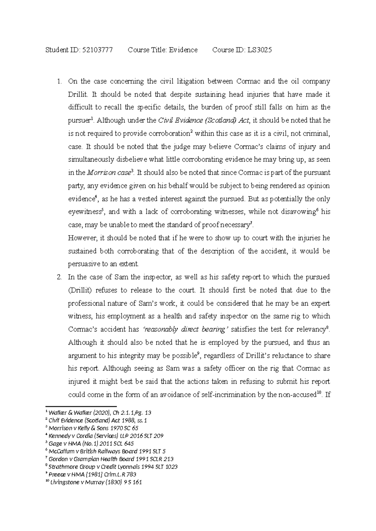 LS Evidence Assessment 2 Timed Submission and Case Analysis - Studocu