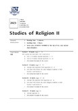 Studies of Religion 2 - Grade: 12 - New South Wales Higher School ...