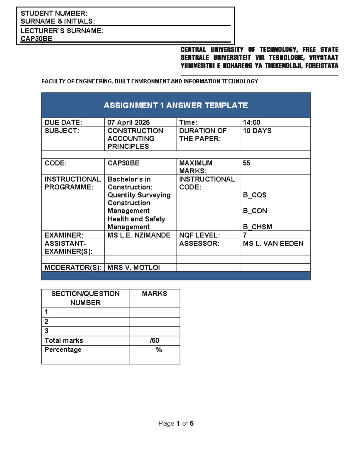 CIDB #A1 - The Procurement Cycle - Best Practice Guideline A1: The procurement cycle Page 1 ...