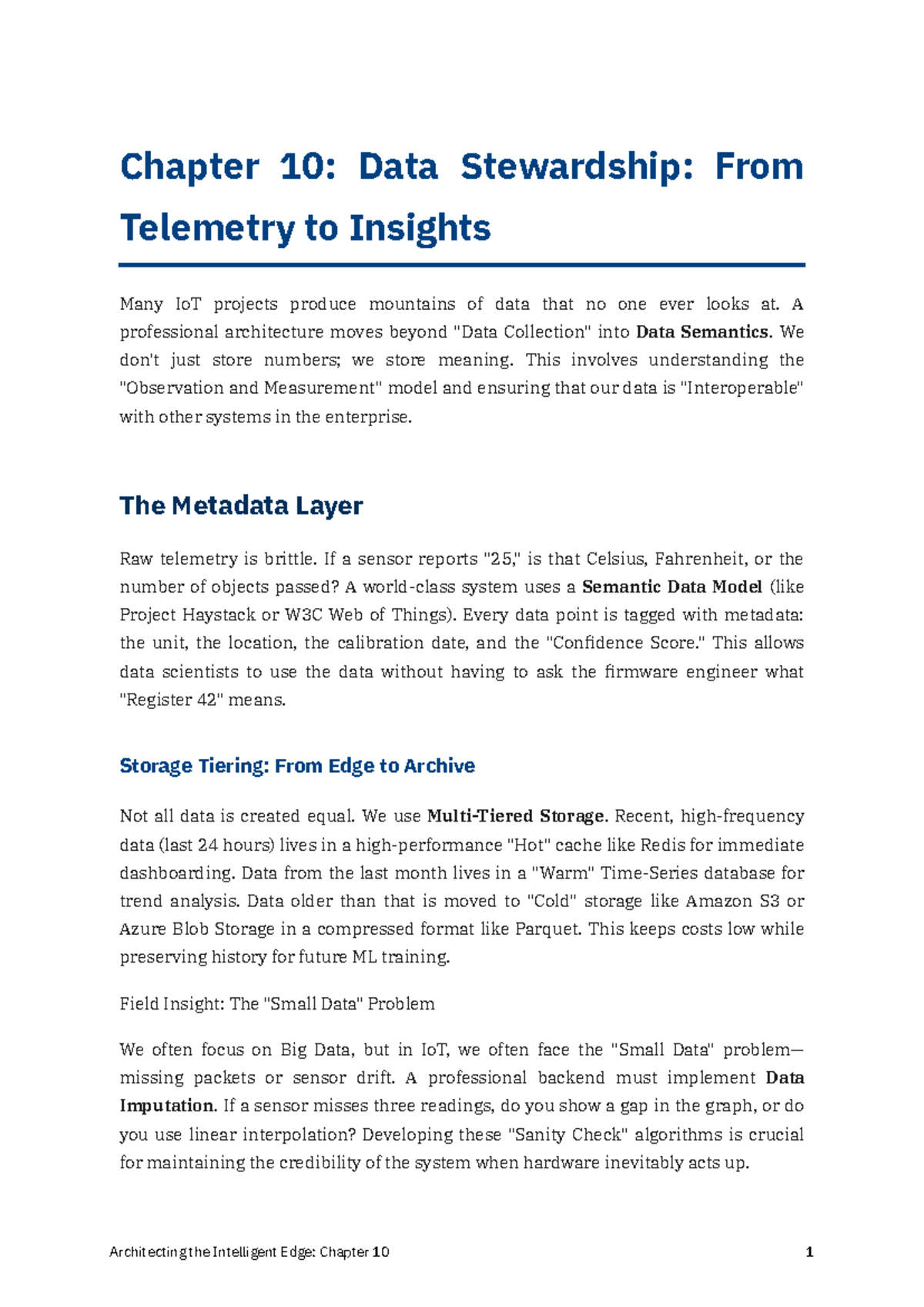 Chapter 10: Data Stewardship in IoT - From Telemetry to Insights - Studocu