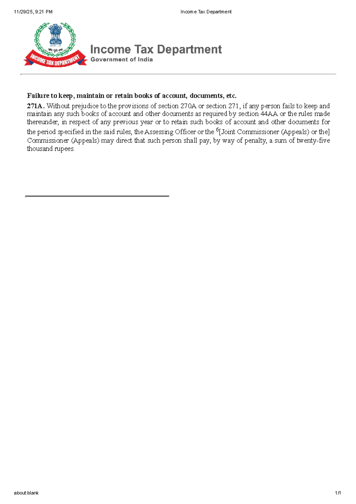 Income Tax Act 271A: Penalties for Non-Compliance with Record Keeping ...