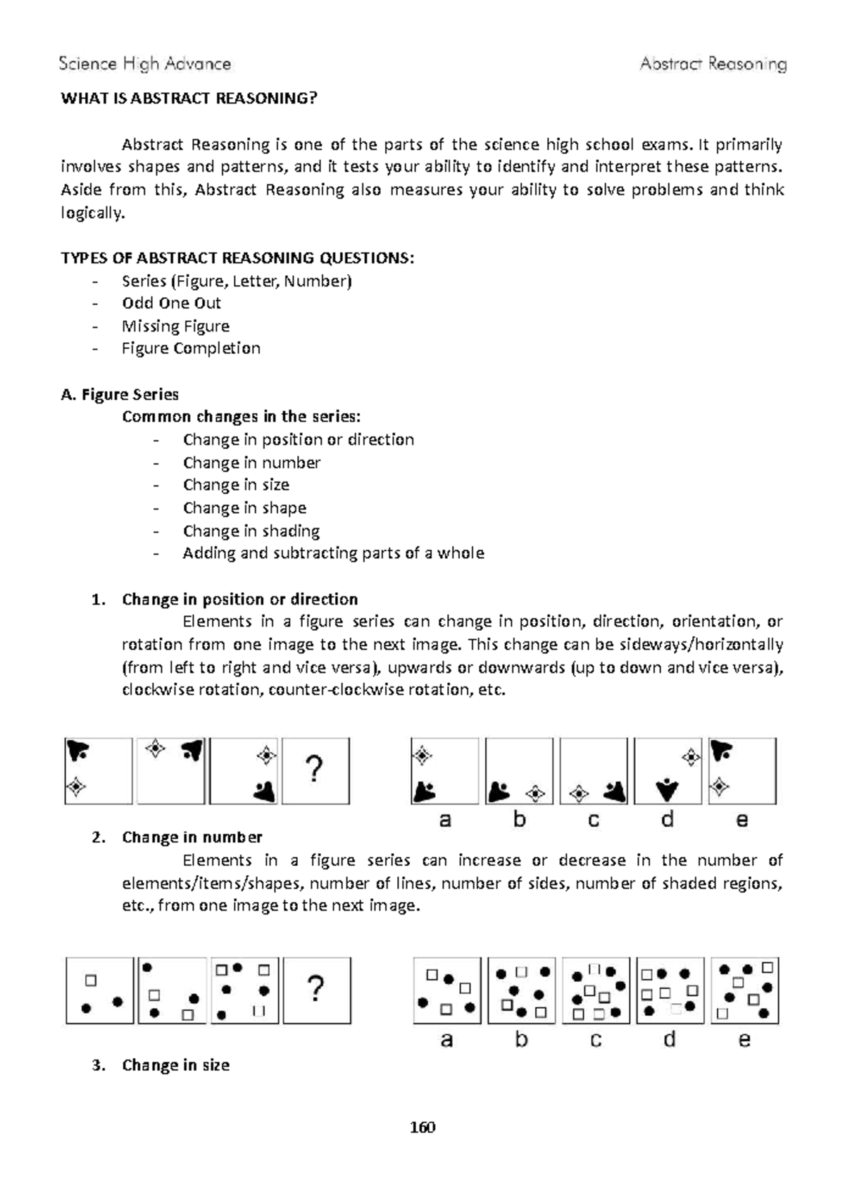 Abstract Reasoning Review Guide for High School Exams - Studocu