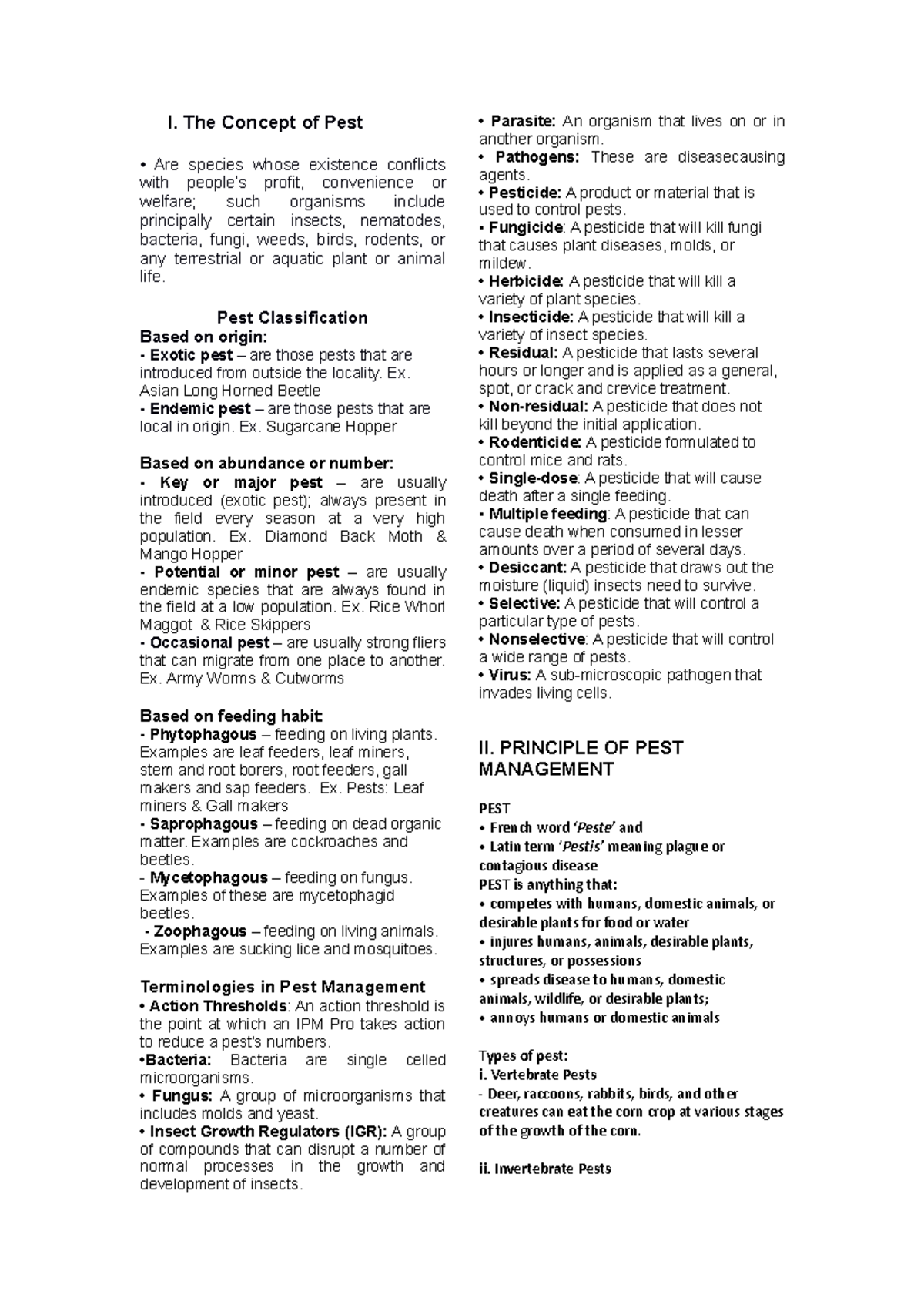 Concepts of Pests & Pest Management - Insights on Control Strategies ...