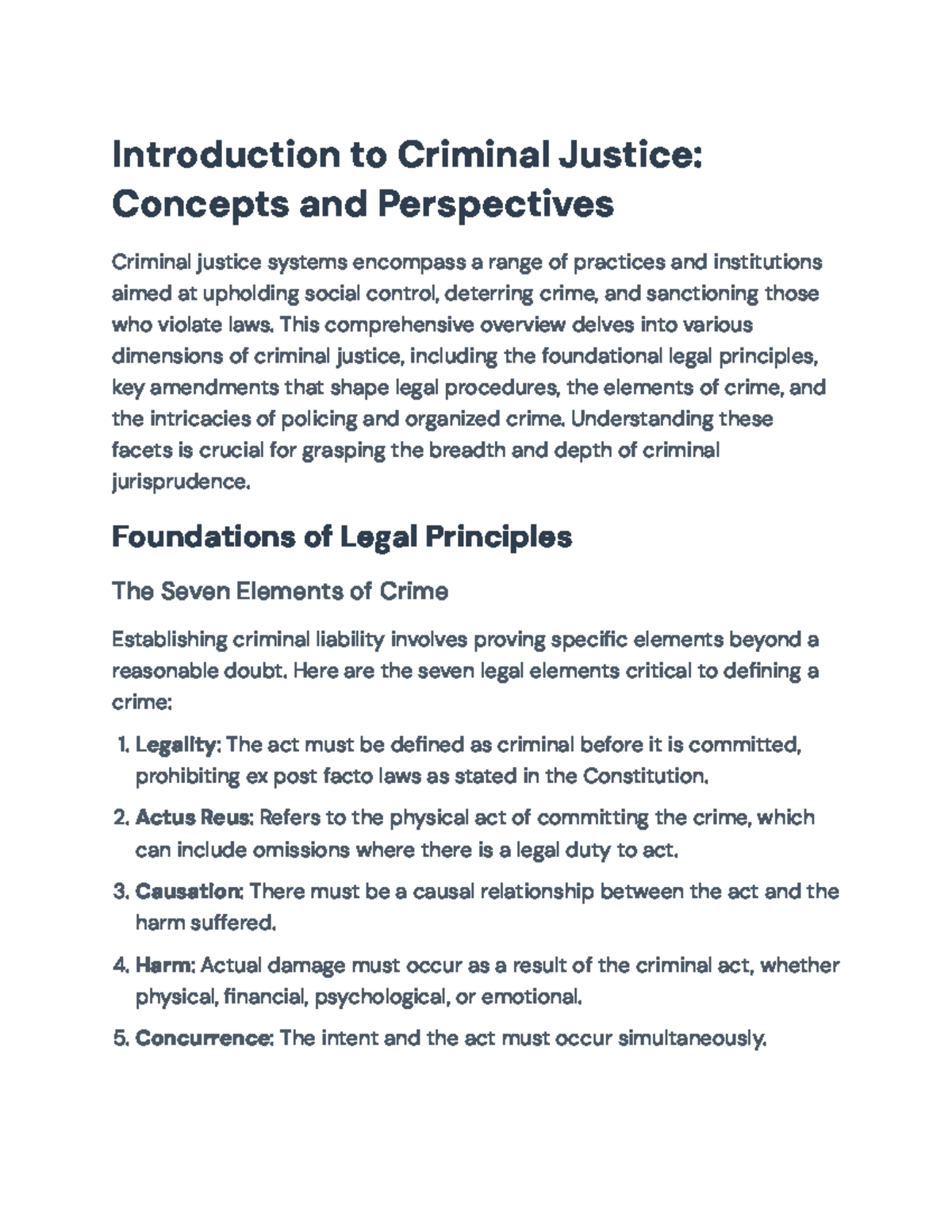 Criminal Justice 101: Key Concepts, Legal Principles, and Procedures ...