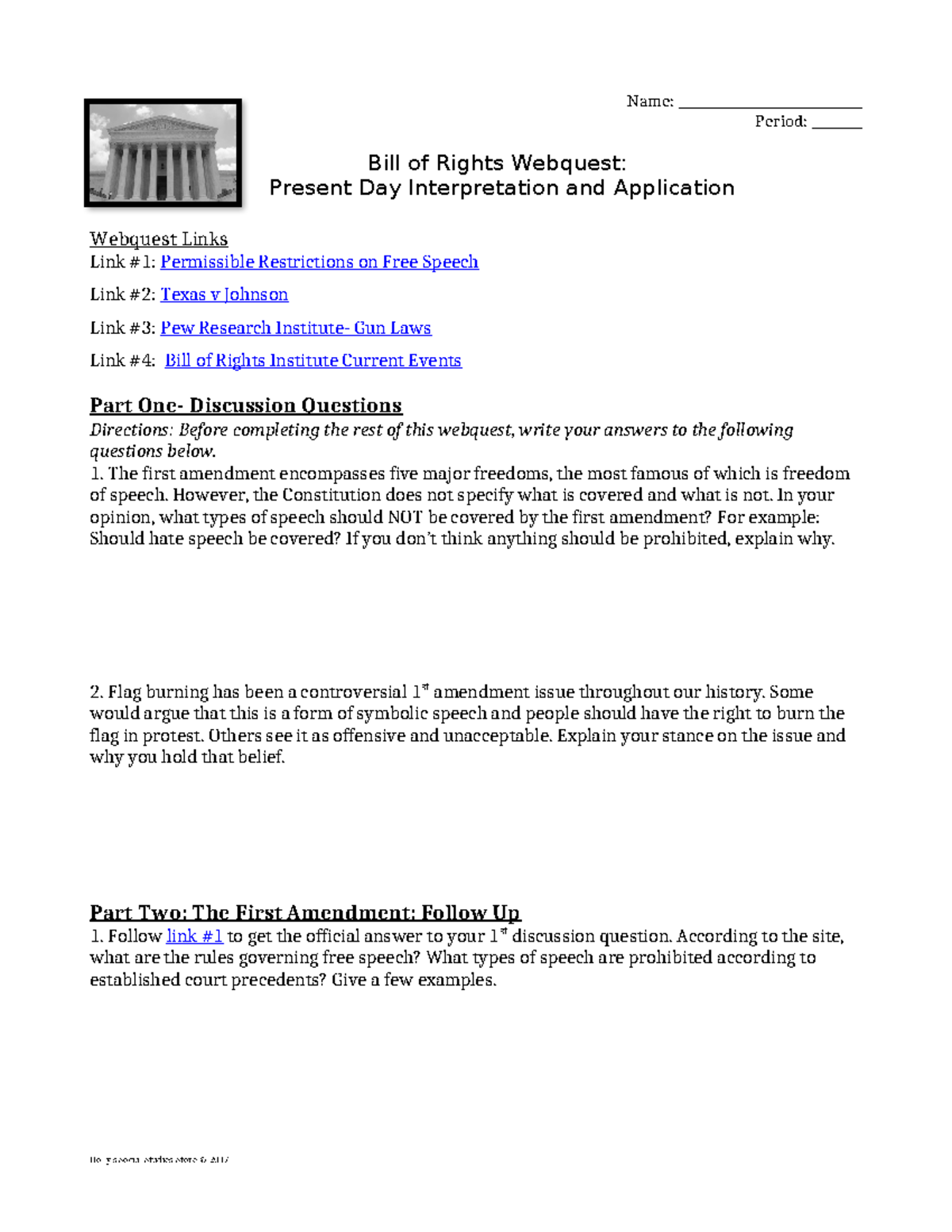 Bill of Rights Webquest 1 - Name: _____________________________ Period ...