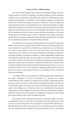 Science and Technology and Society (STS) Module 6: The Good Life ...