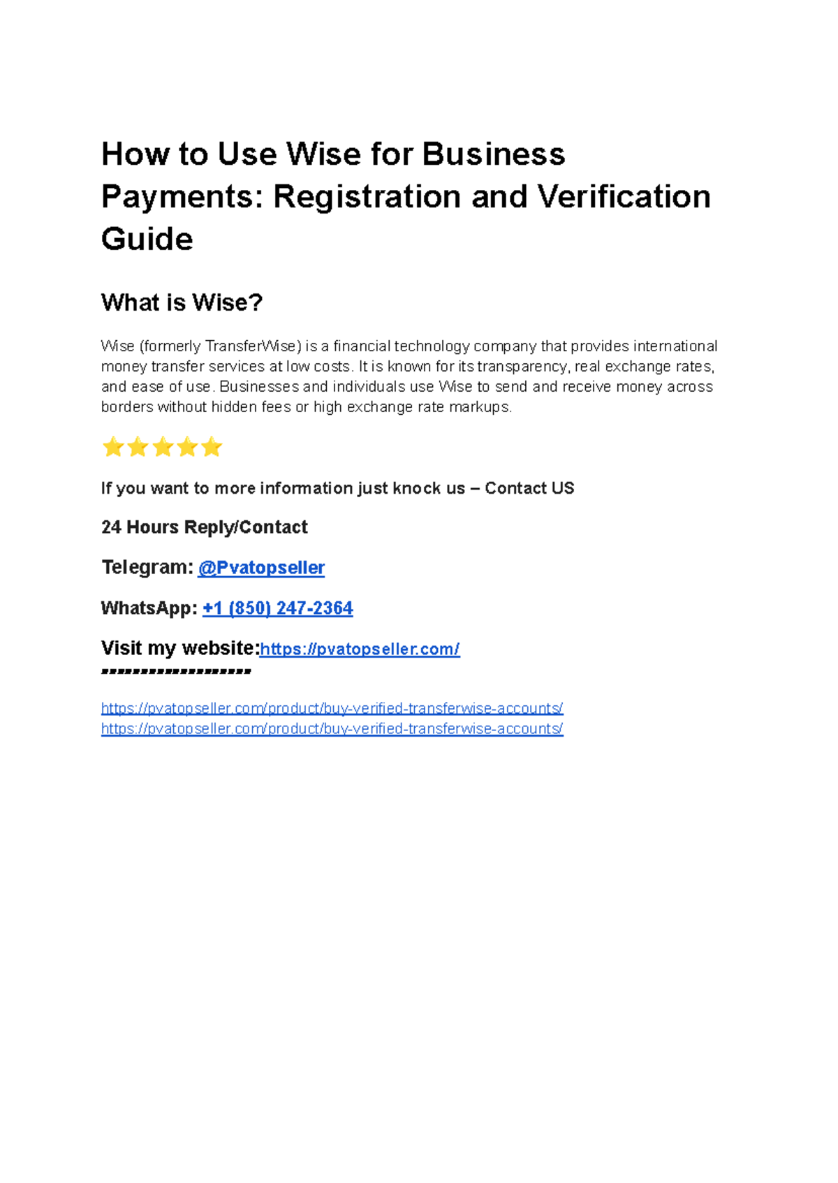 How to Use Wise for Business Payments Registration and Verification ...