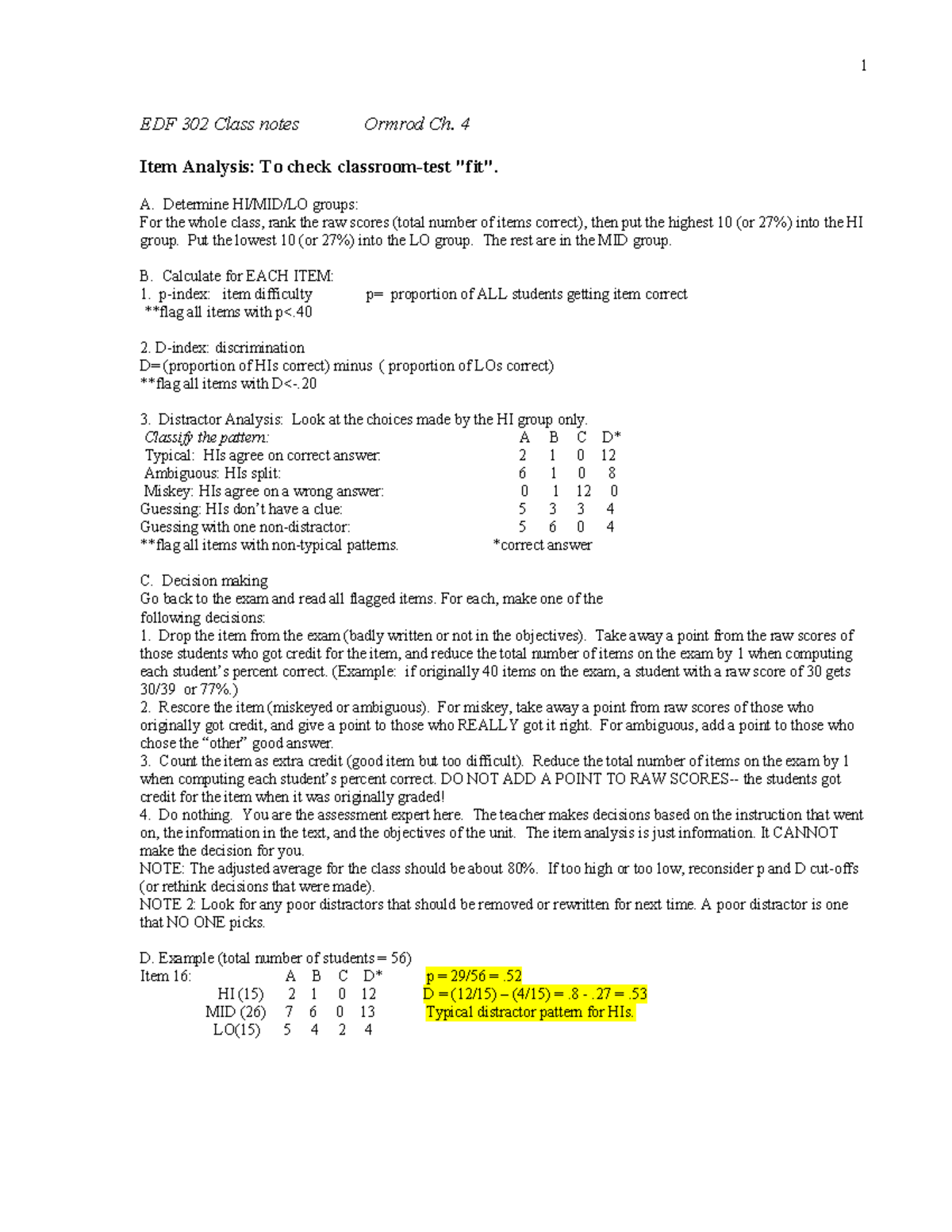 Class notes behaviorism - EDF 302 Class notes Ormrod Ch. 4 Item ...