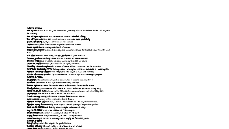 ECON 101 Cheat Sheet: Real GDP, Money, and Economic Growth Concepts - Studocu