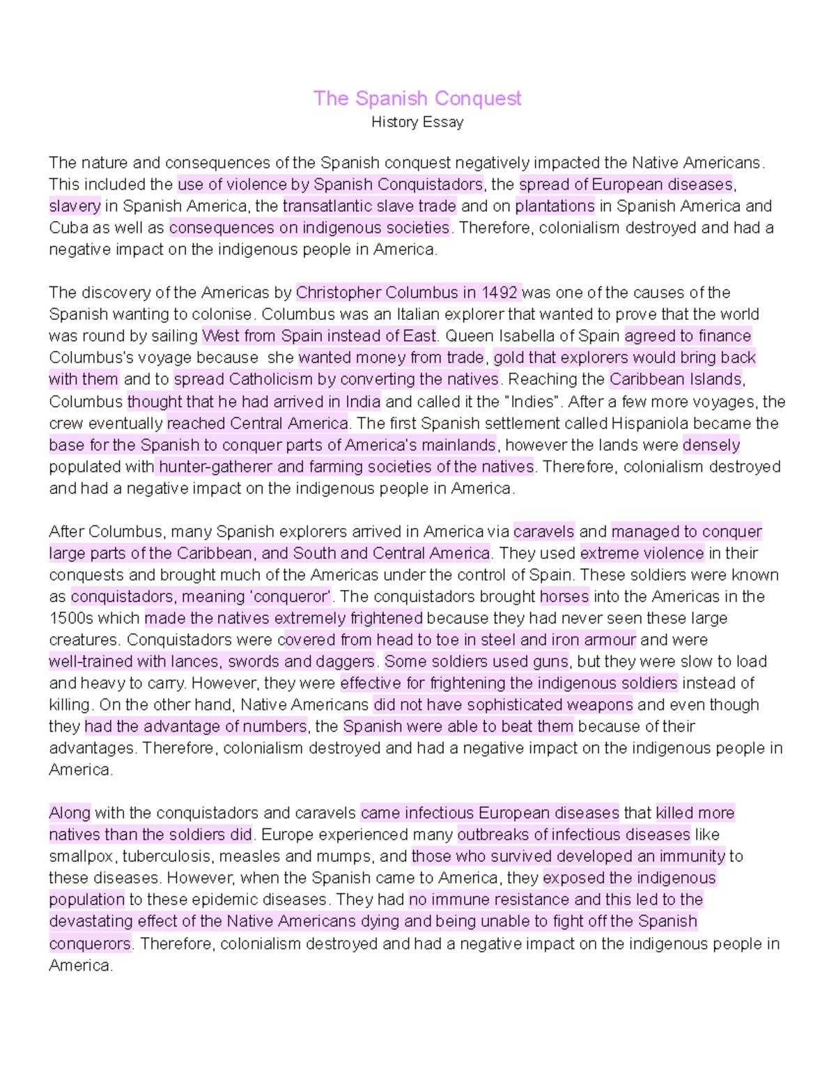 Spanish Conquest Essay: Impacts on Native Americans and Colonialism ...