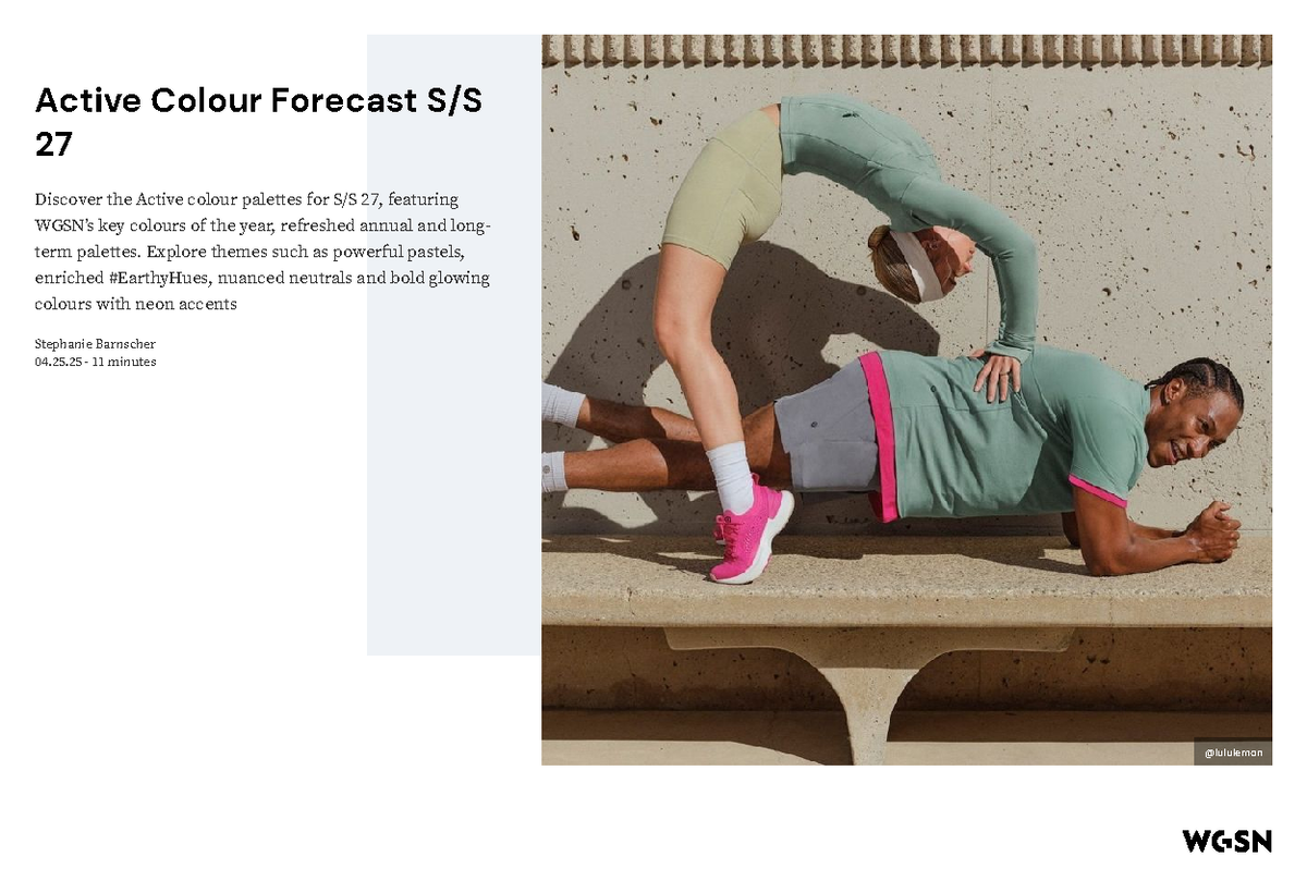 Active Colour Forecast 27: Key Trends and Palettes for 2027 - Studocu