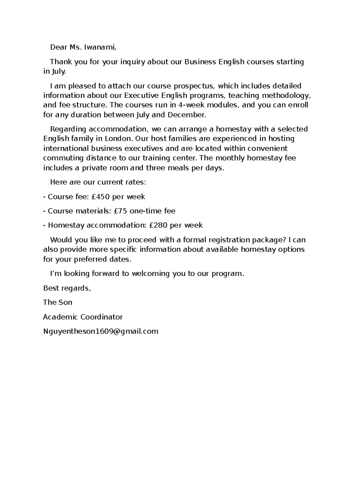Week 4 Business English Course Information & Details - Studocu