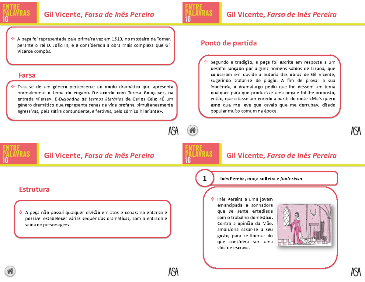 Farsa Ines Pereira - Trata-se de um género pertencente ao modo ...