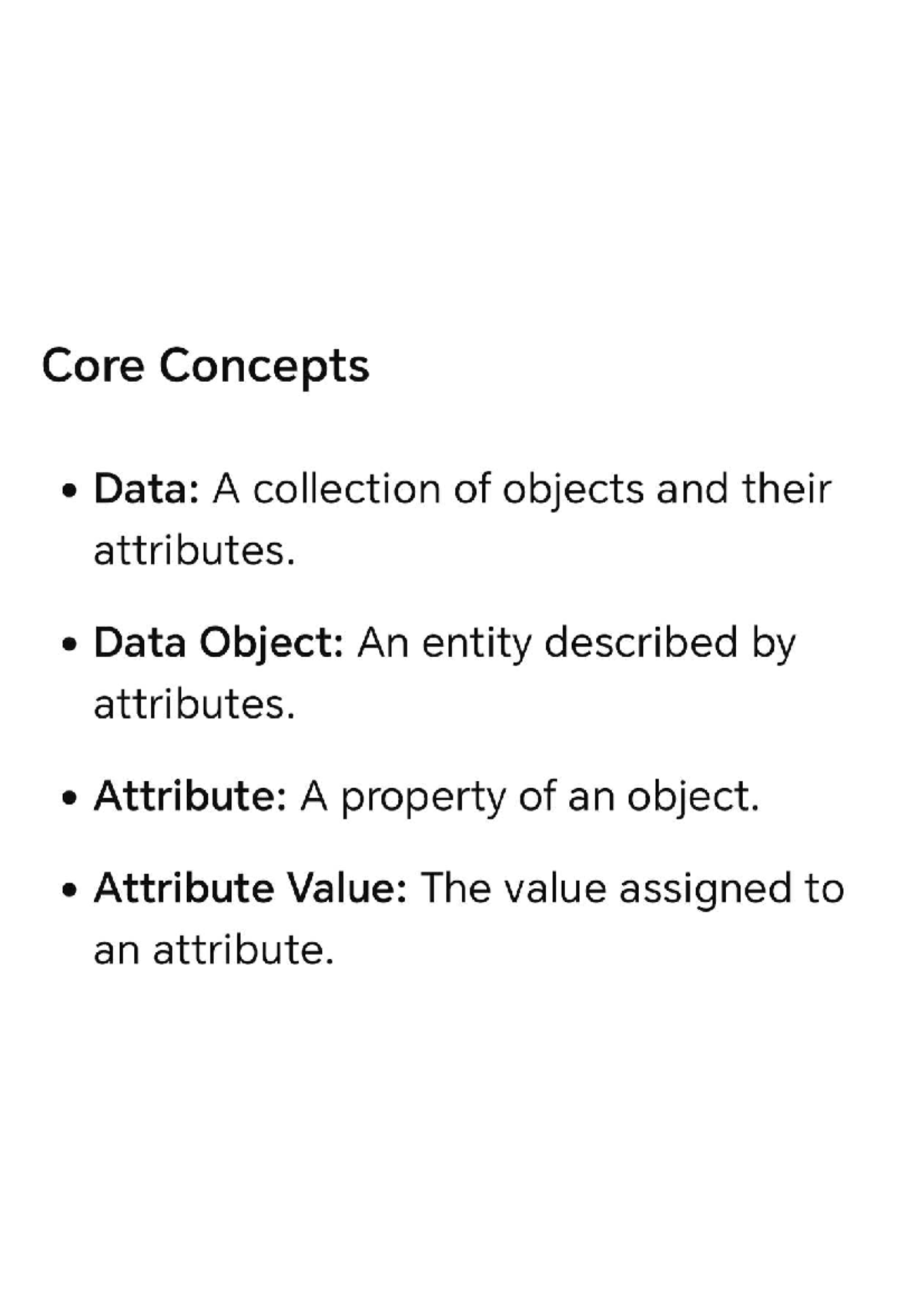 Data Mining Concepts: Short Definitions for Ch2 - Studocu