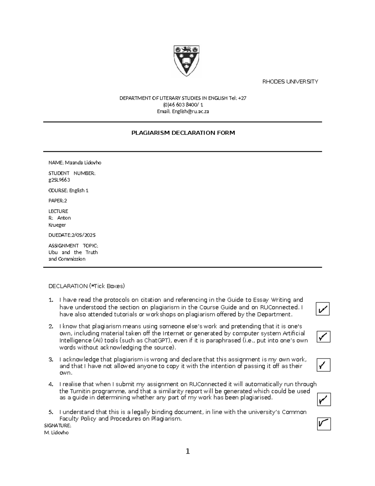 Pa Ubu and the Truth Commission: An Analysis of Accountability in ...