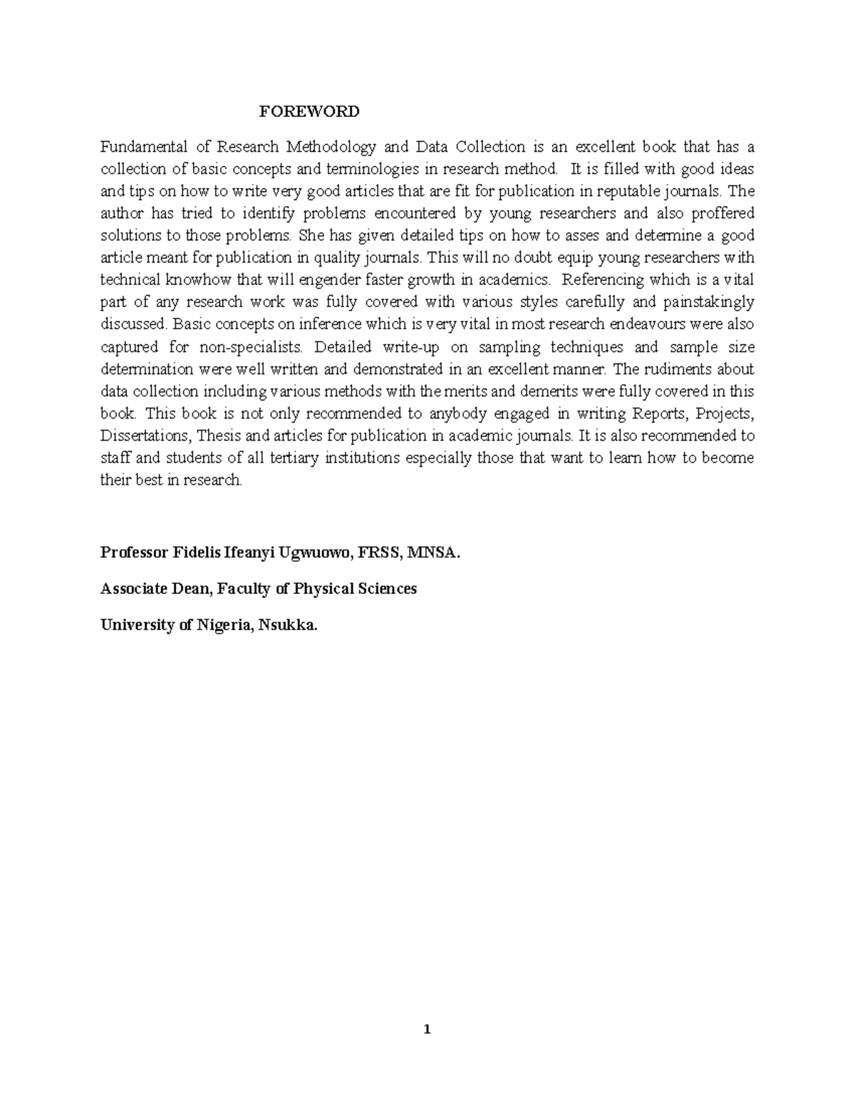 Fundamentalsof Research Methodologyand Data Collection - FOREWORD ...