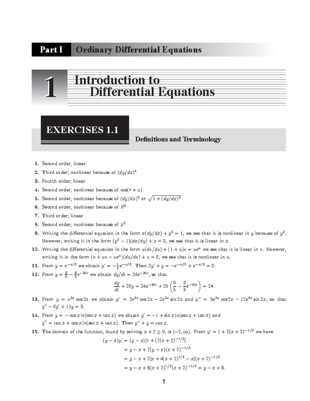 Advanced Engineering Mathematics (Course Code) Ch1 Differential ...