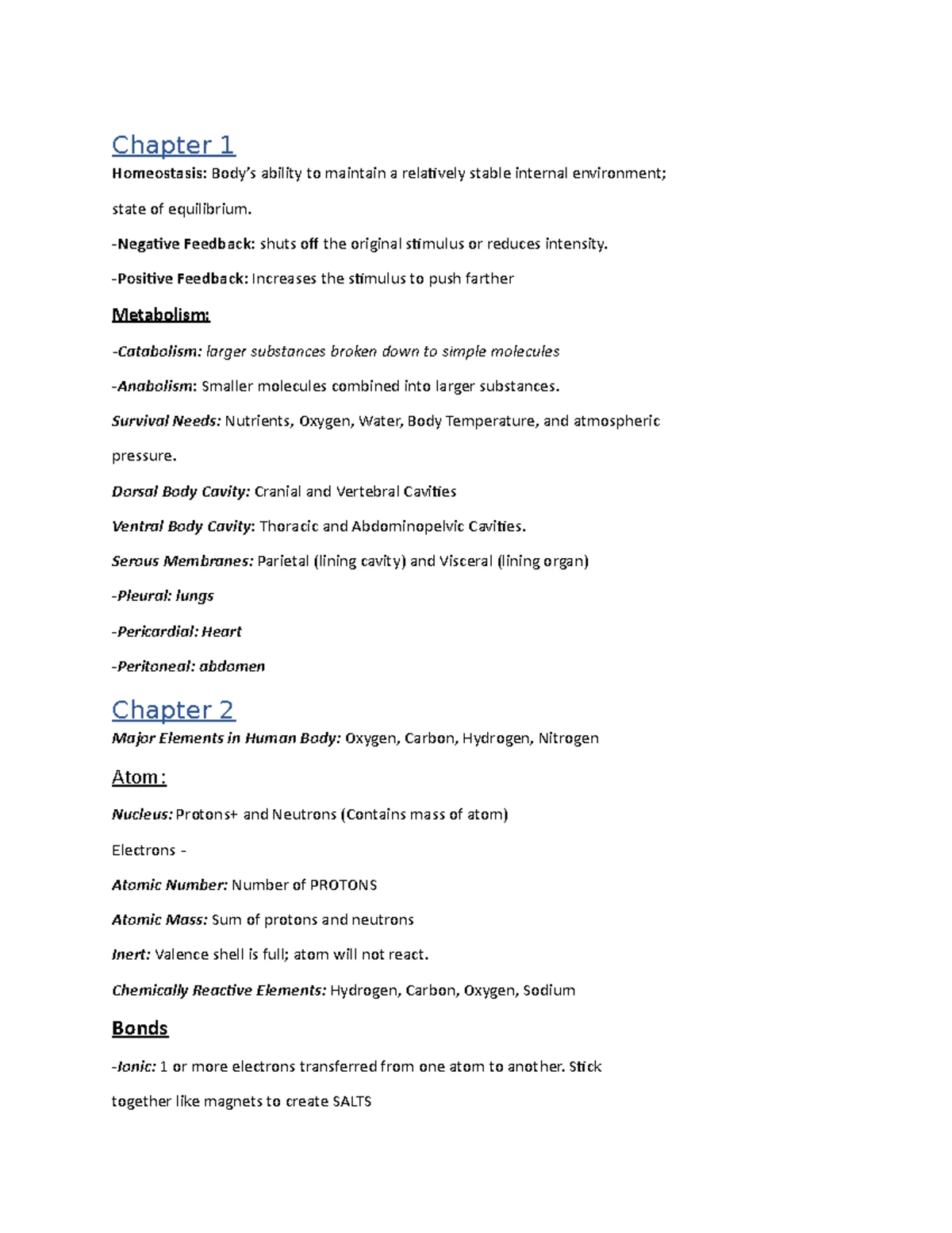 An P CH1 Study Guide - Notes - BIOL 2113 - Chapter 1: An Introduction ...