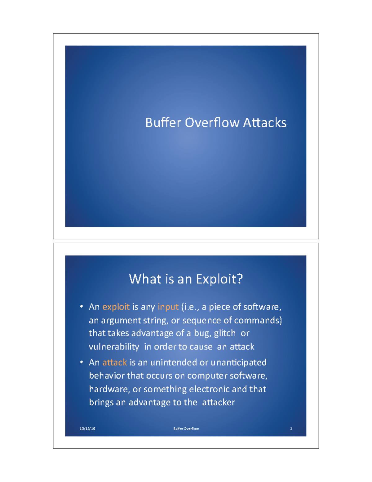 Ch03-Buffer Overflow - • - Studocu