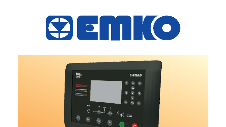 EMKO-Trans-AMF User Manual for Automatic Controller with Transfer Switching - Studocu