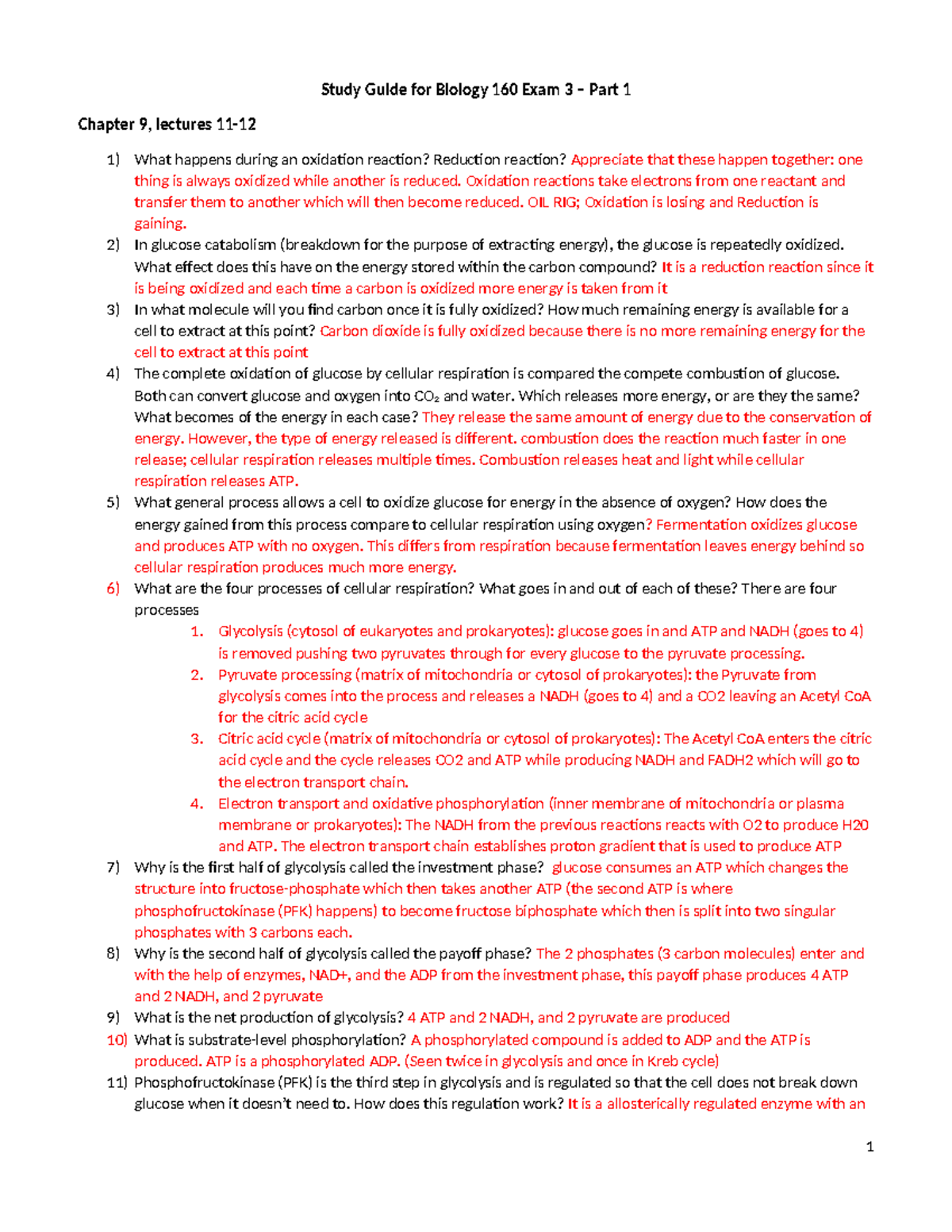 Biology 160 Study Guide for Exam 3 – Key Concepts and Summaries - Studocu